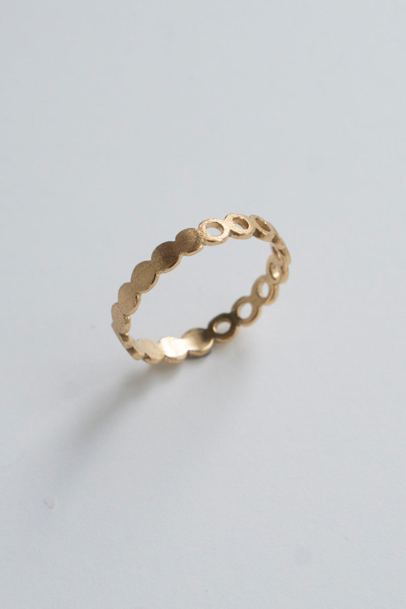 Perche? maru circle half Ring /K18