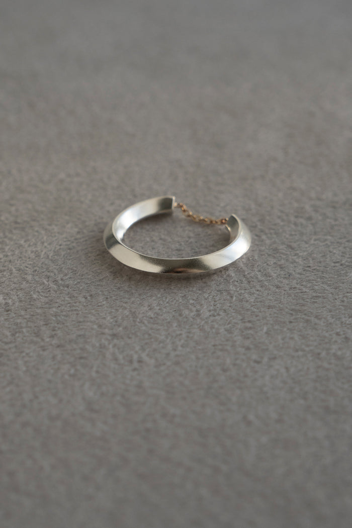 simmon Basic Rhombus & Chain ring /Silver