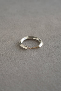 simmon Basic Rhombus & Chain ring /Silver