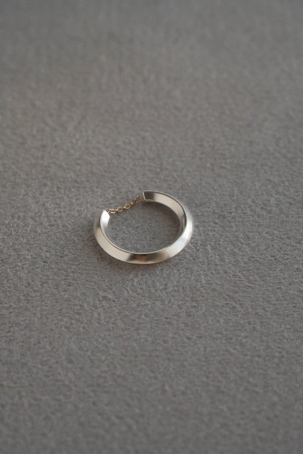 simmon Basic Rhombus & Chain ring /Silver