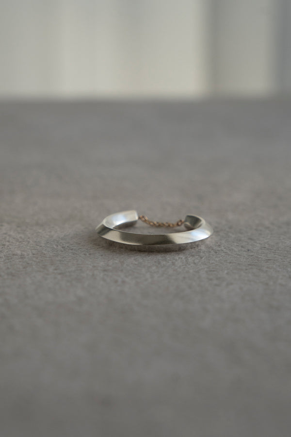 simmon Basic Rhombus & Chain ring /Silver