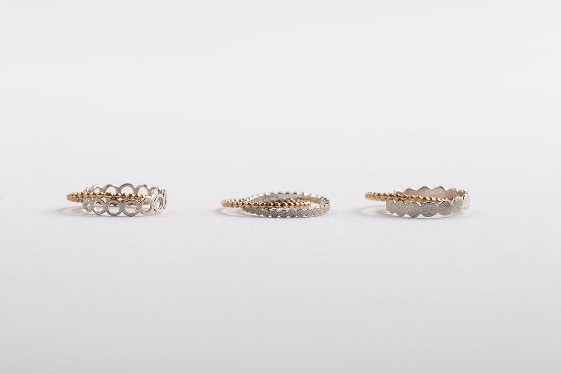 Perche? crossing silver marumaru Ring リング3/SV&K18 – patchouli